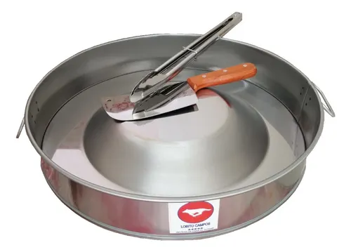 Comal Para Tacos Con Tenaza Y Machete, Mediano De Inoxidable Plateado ...