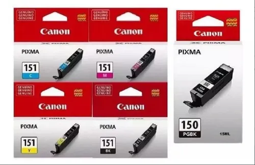 Kit Cartucho Original 5 Cores P/canon Ix6810 8710 7210 | Parcelamento sem juros