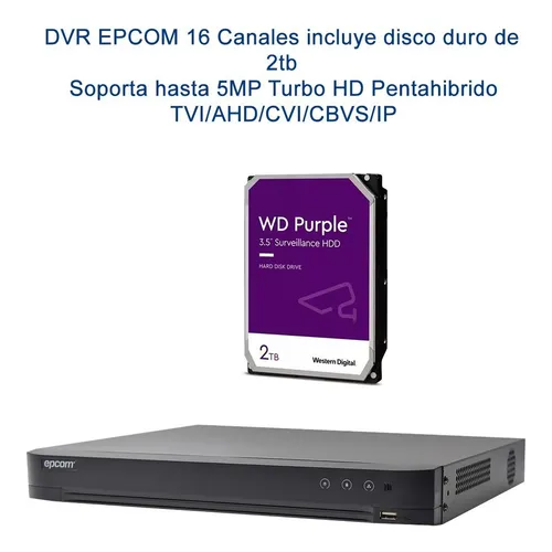 Dvr De 16 Ch Con Disco 2tb Pentahibrido Ev-4016turbo-d C 5pm | Envío gratis Dvr De 16 Ch Con Disco 2tb Pentahibrido Ev-4016turbo-d C 5pm | Envío gratis