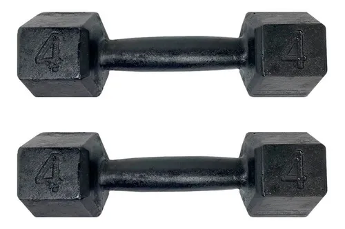 Par Halter Dumbell Peso Para Academia Sextavado Pintado 4kg | Frete grátis Par Halter Dumbell Peso Para Academia Sextavado Pintado 4kg | Frete grátis