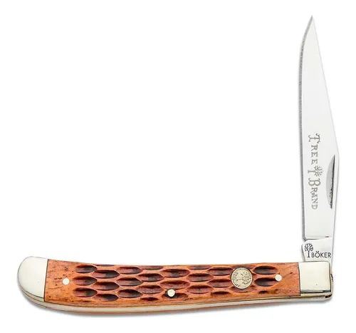 Navaja Böker Navajas Boker Slim Line Trapper Knife Color Rojo/miel ...