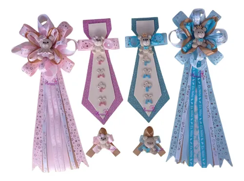 50 Distintivos Osito Pasta Baby Shower Corsage Mamá Corbata | Envío gratis