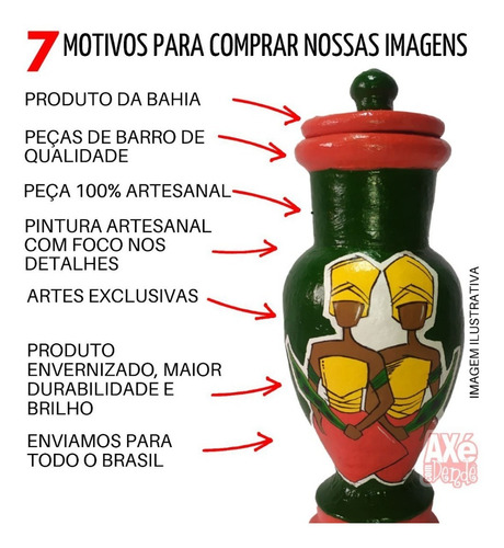 Quartinha Exu Umbanda Candomblé Barro Orixá Parcelamento Sem Juros