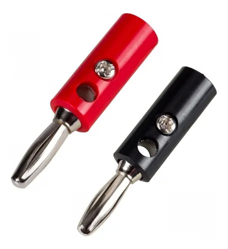 22 Conectores Plug Tipo Banana Macho Negro Y Rojo | MercadoLibre