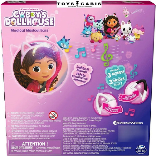 Gabby´s Dollhouse Spin Master Orejas Musicales Mágicas Envío Gratis