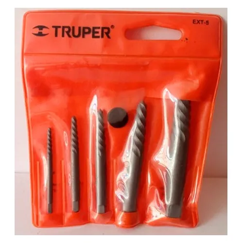 Juego Extractores Tornillos Truper 5 Piezas | Cuotas sin interés