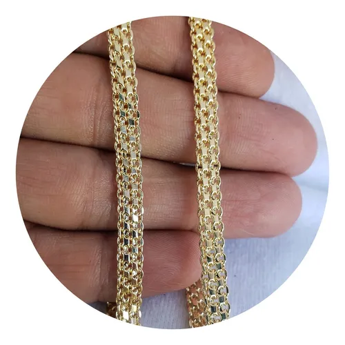 Cadena Tejido Chino Doble Carril Oro Laminado 18k | Cuotas sin interés Cadena Tejido Chino Doble Carril Oro Laminado 18k | Cuotas sin interés