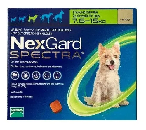 Nexgard Spectra 7,5 - 15kg (verde) en venta en Medellín Antioquia por ... Nexgard Spectra 7,5 - 15kg (verde) en venta en Medellín Antioquia por ...