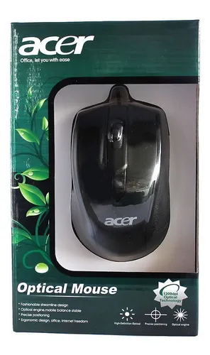 Mouse Óptico Acer Usb Con Cable - 1200dpi Negro | MercadoLibre