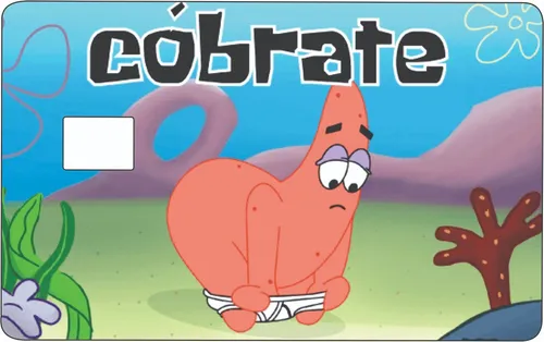 Sticker Adhesivo Para Tarjeta De Patricio Estrella Cobrate | Cuotas sin ...