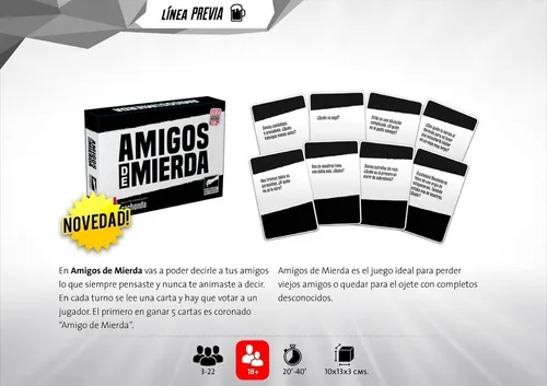 Juego De Mesa Amigos De Mierda Combo 1 Y 2 Juego Cartas En Venta En Lanús Bsas Gba Sur Por