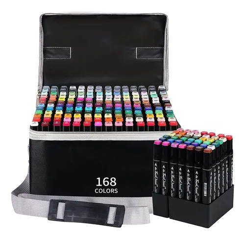 Kit Marcadores Base De Alcohol 168 Colores Punta Doble | Envío gratis Kit Marcadores Base De Alcohol 168 Colores Punta Doble | Envío gratis