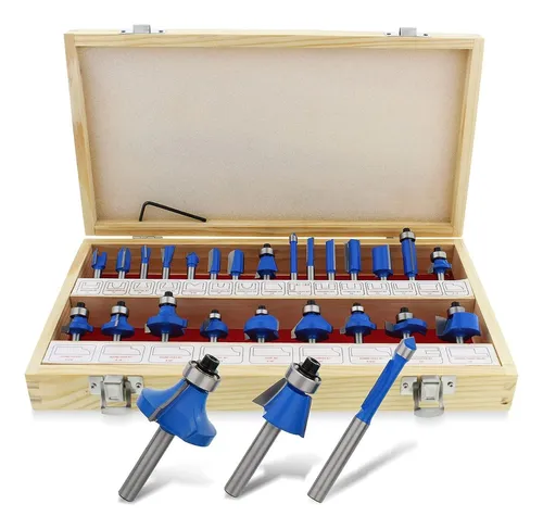 Juego Set De Fresas Kit Router Tupi Para Madera 24 Piezas Juego Set De Fresas Kit Router Tupi Para Madera 24 Piezas