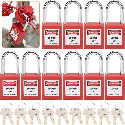 10 Pack Candado De Seguridad Loto Argolla Metálica | Meses sin interés