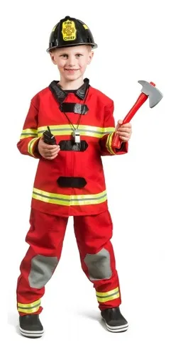 Disfraz De Bombero Para Niños, Traje Uniforme De Bombero | Cuotas sin interés
