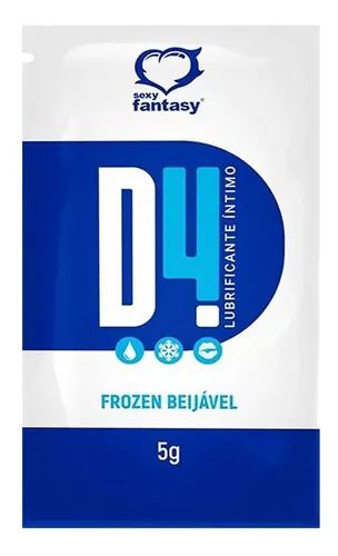 Lubrificante D4 Íntimo Beijável Sexy Fantasy Kit 10 Sachês Sabor Frozen Mercadolivre