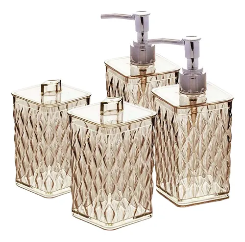 Jogo Luxo Utensilios De Lavabo 4 Unidades Plasutil Banheiro | MercadoLivre Jogo Luxo Utensilios De Lavabo 4 Unidades Plasutil Banheiro | MercadoLivre