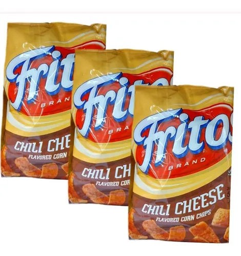 3x Fritos Brand Chili Cheese Flavored Corn Chips Botanas Envío Gratis