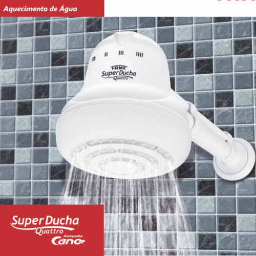 Chuveiro Super Ducha 4t Quattro C Cano Br 220v 6800w Fame