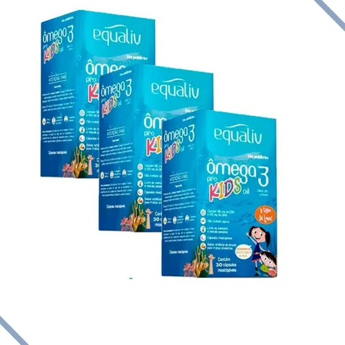 Kit Com 3 Omega 3 Pro Kids Oil Concentrado Epa E Dha Equaliv | Frete grátis Kit Com 3 Omega 3 Pro Kids Oil Concentrado Epa E Dha Equaliv | Frete grátis