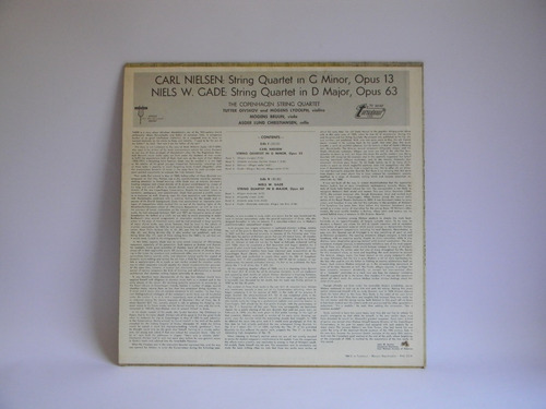 Carl Nielsen String Quartet 1 Vinilo Niels Gade Lp | Cuotas sin interés Carl Nielsen String Quartet 1 Vinilo Niels Gade Lp | Cuotas sin interés