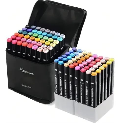 Marcador Touch 36 Cores Animado Ponta Dupla Canetinha Colorido ...