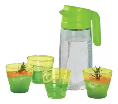 Jarra Crystal De 1.7 L 4 Vasos Luxury 290ml Tupperware | Meses sin interés