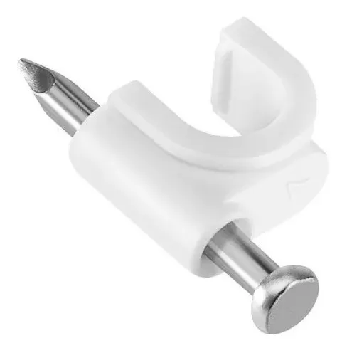 100 Grapas De Plastico Curvas Para Cable Utp De 6mm | MercadoLibre