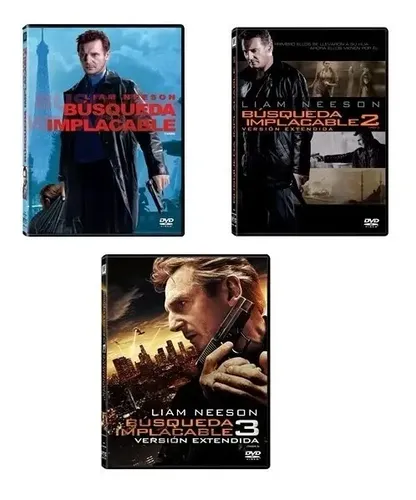 Busqueda Implacable Liam Neeson Trilogia 1 2 3 Paquete Dvd | MercadoLibre