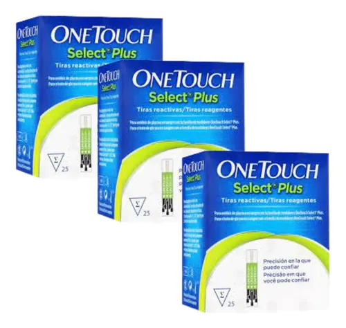 One Touch Select Plus Flex Paquete 75 Tiras Para Glucómetro