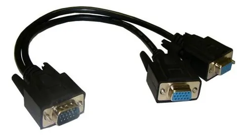 Cable adaptador VGA de 1 VGA macho a 2 VGA hembras Cabos Golden Cabo Y ... Cable adaptador VGA de 1 VGA macho a 2 VGA hembras Cabos Golden Cabo Y ...