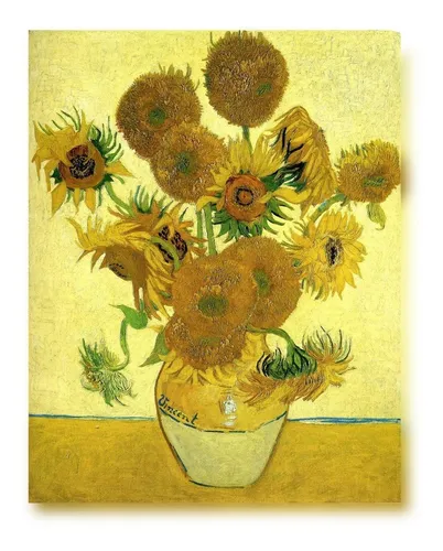 Cuadro Decorativo Jarrón Con Quince Girasoles Van Gogh Meses Sin Interés