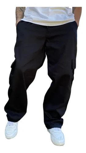 Calça Cargo Masculina Larga Skate Bolso Lateral Unissex Nfe Mercadolivre