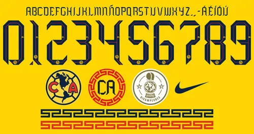 Tipografia Club América 2024-2025 Amarillo 14 | MercadoLibre