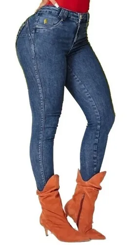 Calça Jeans Lycra Cigarrete Bojo Aumenta Bumbum Pit Bull Parcelamento