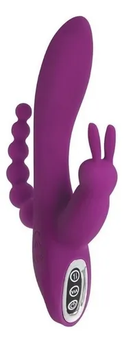 Vibrador Triple Anal Vaginal Y Clítoris Quivers 10x Purple Mercadolibre