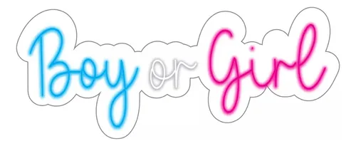 Letrero Neon Boy Or Girl 80x30cm | Envío gratis