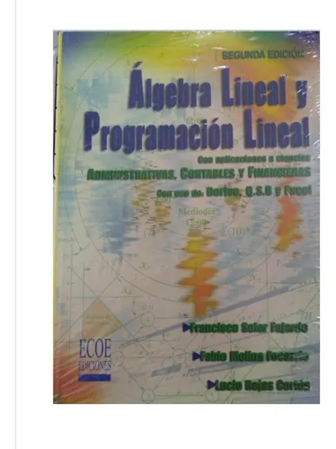 Álgebra Lineal Y Programación Lineal ( Solo Originales) en venta en ... Álgebra Lineal Y Programación Lineal ( Solo Originales) en venta en ...