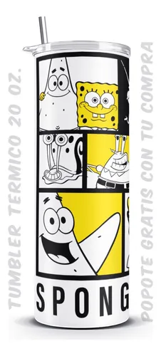 Termo Cafe Skinny Tumbler 20 Oz Bob Esponja 2 Meses Sin Intereses