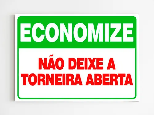 Placa De Aviso Economize Não Deixe A Torneira Aberta Mdf A4 ... Placa De Aviso Economize Não Deixe A Torneira Aberta Mdf A4 ...