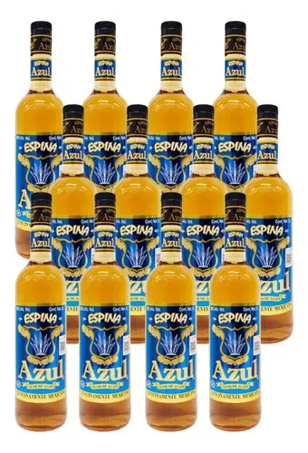 Caja De 12 Destilado De Agave Espina Azul 1000 Ml | MercadoLibre