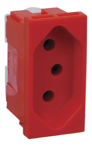 Tomada (módulo) 2p+t 20a Vermelha Zeffia Pial Legrand 680161 Cor Vermelho | MercadoLivre