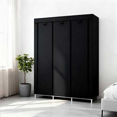 Organizador De Ropa Mueble Para Ropa Armable Rack Closet Color Negro ...
