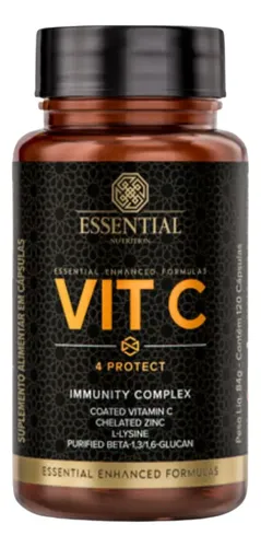 Vitamina C Vit Protect 120 Caps Essential Nutrition Sabor Natural ...