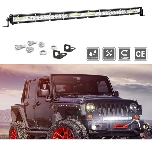 Barra De Luz Led 20 Pulgadas 52 Led 180w Jeep Universal | MercadoLibre