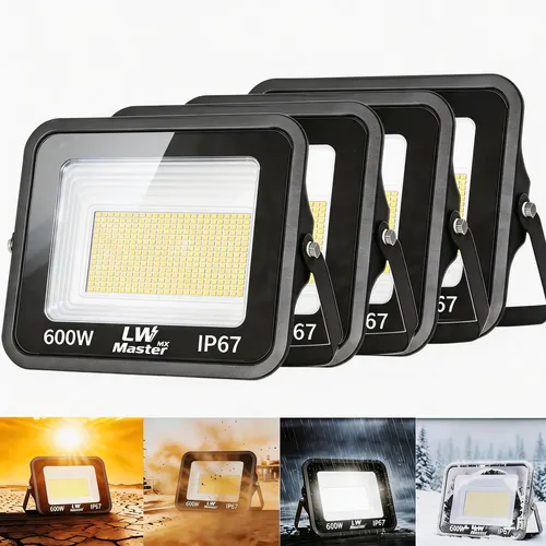 4 Pzs Reflector Luz Led 600w Exterior Alta Potencia 85-265v | Envío gratis