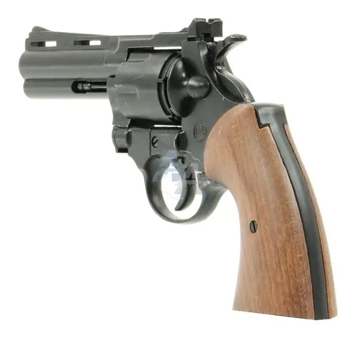 Revolver Fogueo 38 Magnum Largo Replica Sonido Real Metal Negro ...