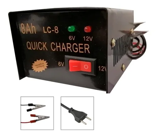 Cargador De Bateria Para Autos Y Motos 12v Y 6v Cuotas Sin Interés