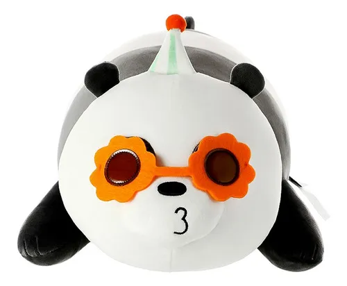 Miniso Peluche Con Lentes We Bare Bears Panda Negro 38 Cm Mercadolibre