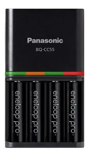 Kit 4 Pilhas Eneloop Pro Aa Carregador Bq Cc55 Smart Frete Grátis
